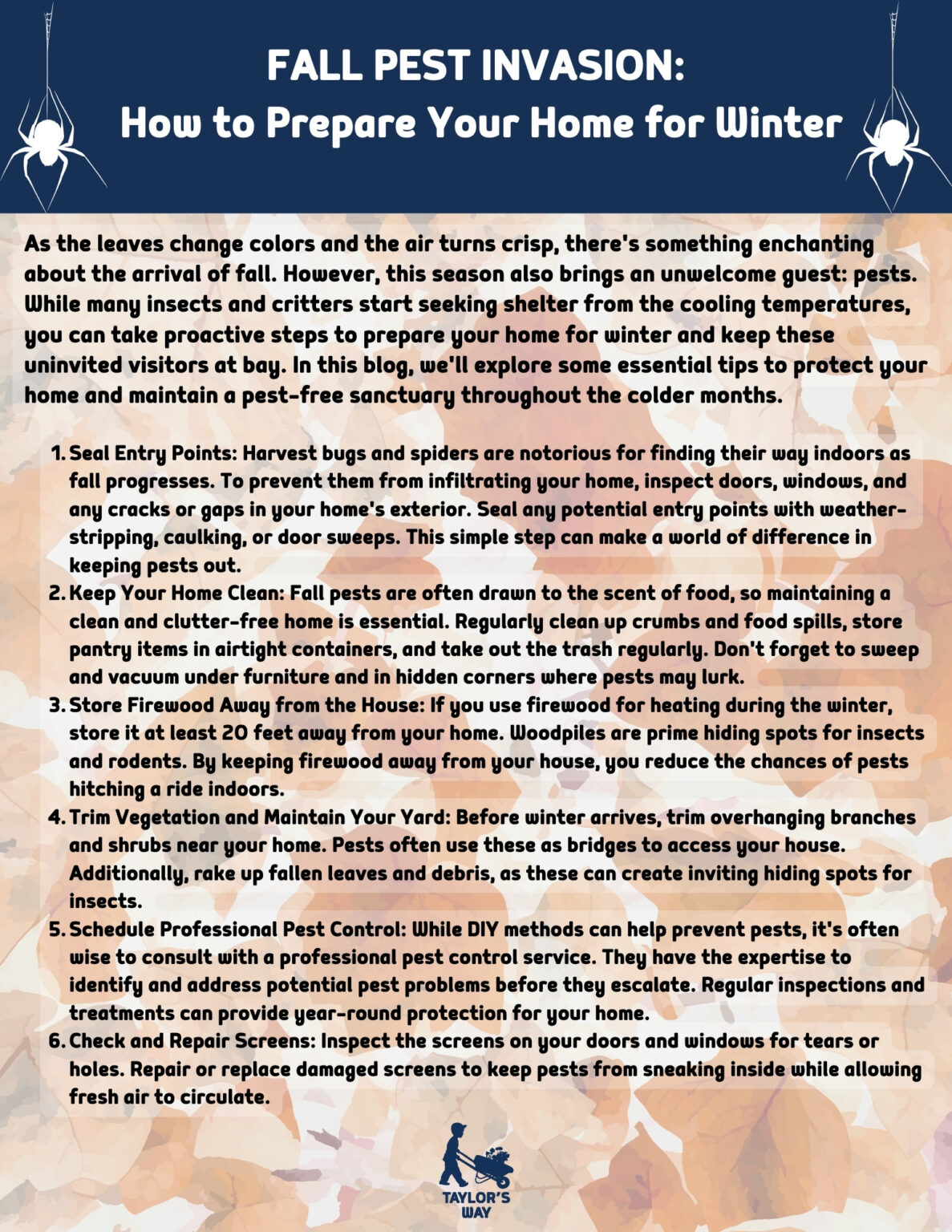 Fall Pest Invasion - Taylors Way